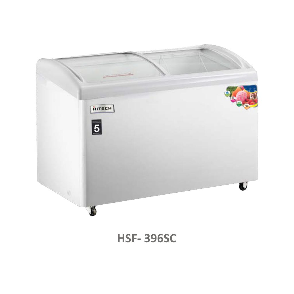 Hitech HSF-396SC Curved Glass Door Showcase Chest Freezer - Hitech